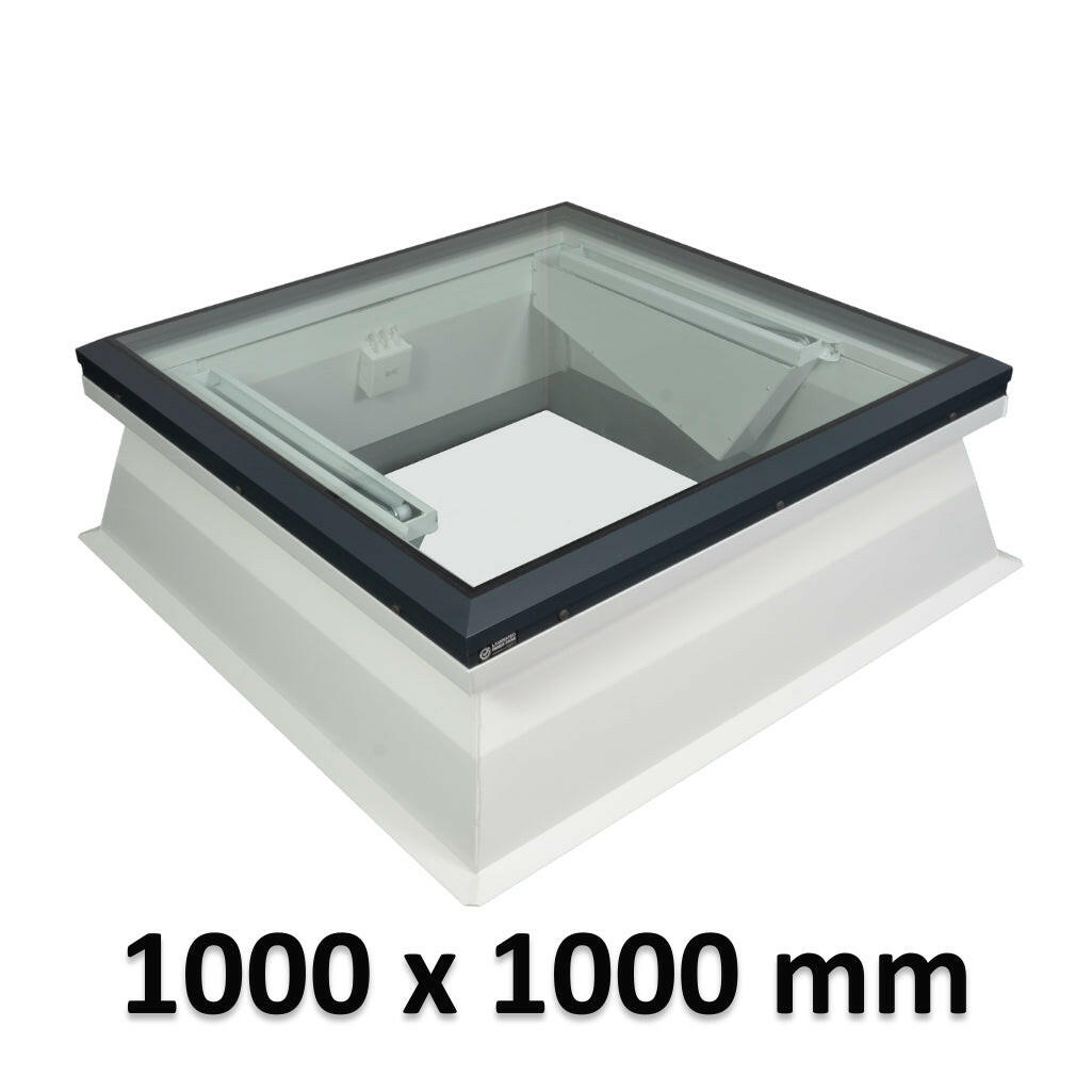 1000 x 1000 mm Brett Martin Flat Glass Access Hatch | Skylight Factory