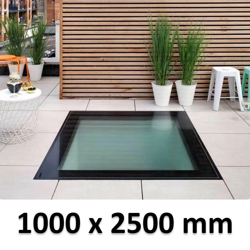 1000 x 2500 mm Framed Walk-on Skylight | Skylight Factory
