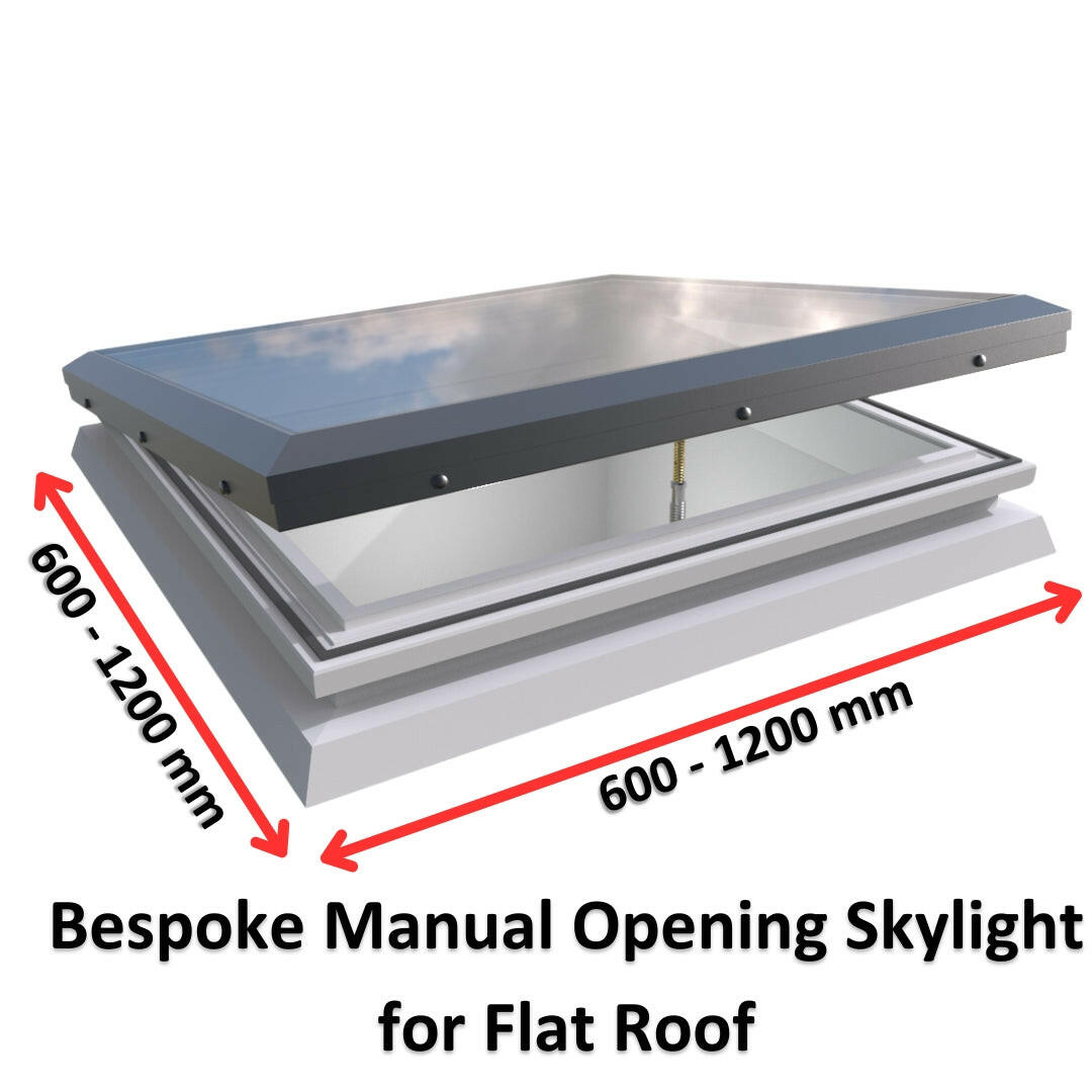 Brett Martin Bespoke Manual Opening Skylight for Flat Roof | Skylight ...