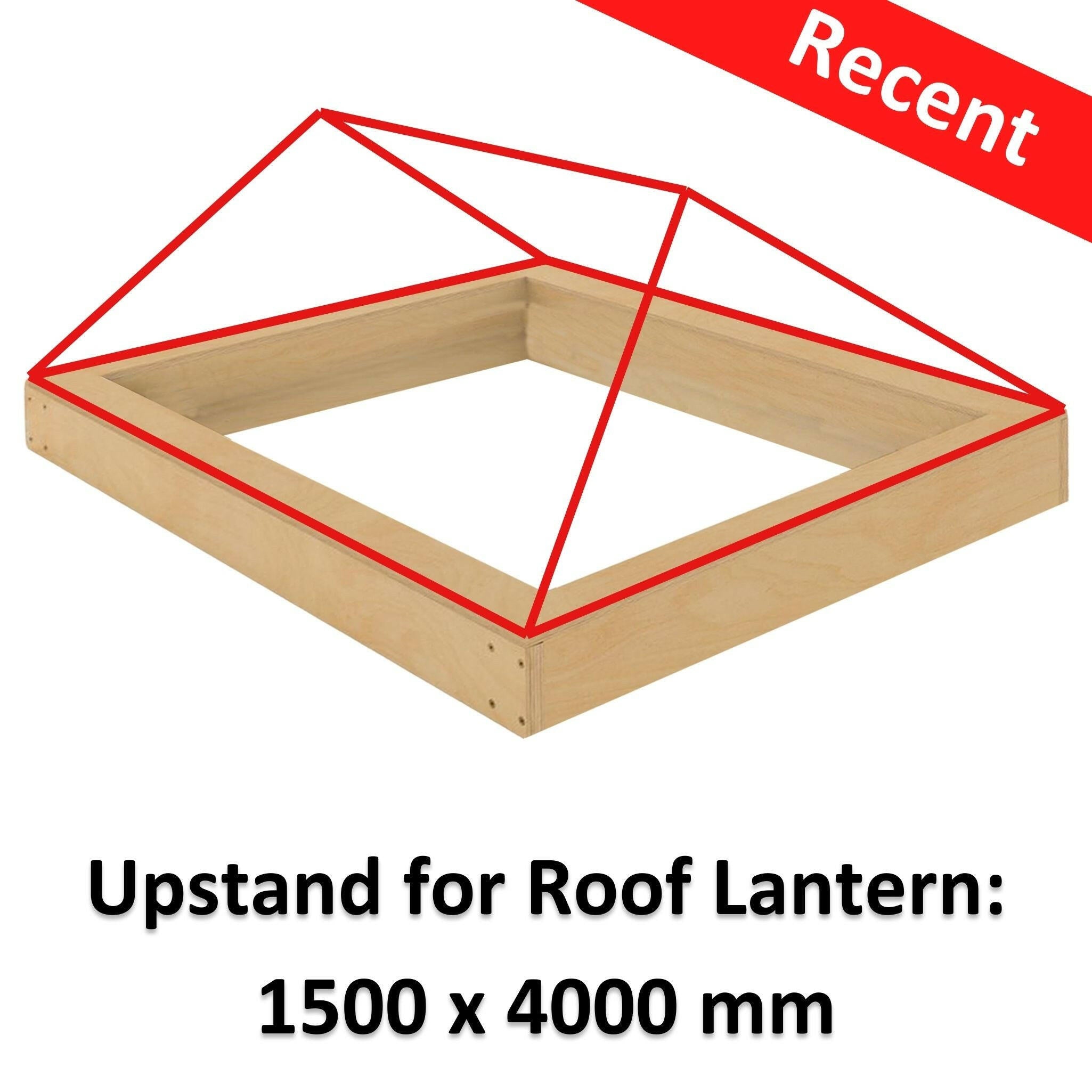 1500 x 4000 mm WBP Insulated Upstand for Roof Lanterns | Skylight Factory